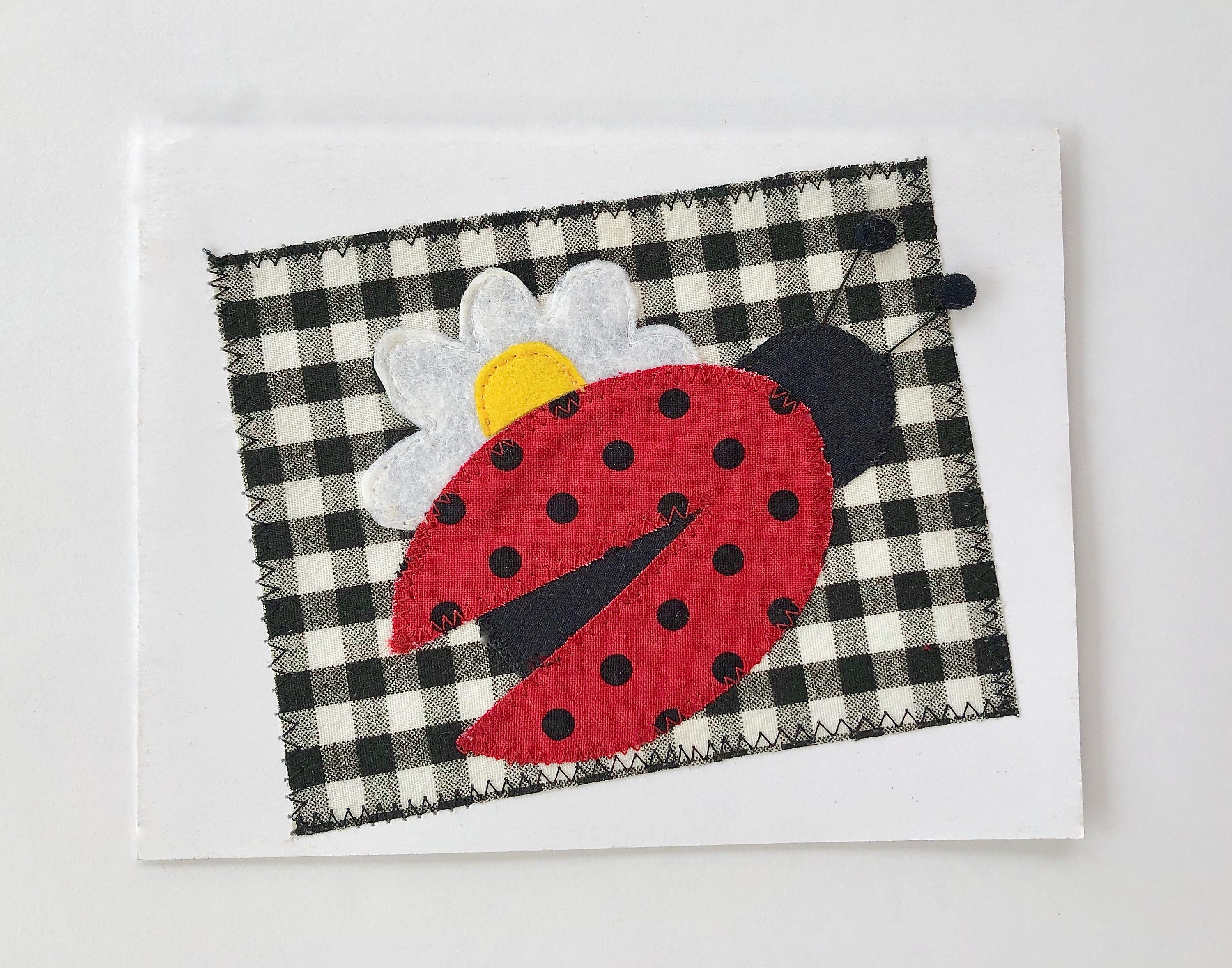 Daisybug Fabric Card - Etsy