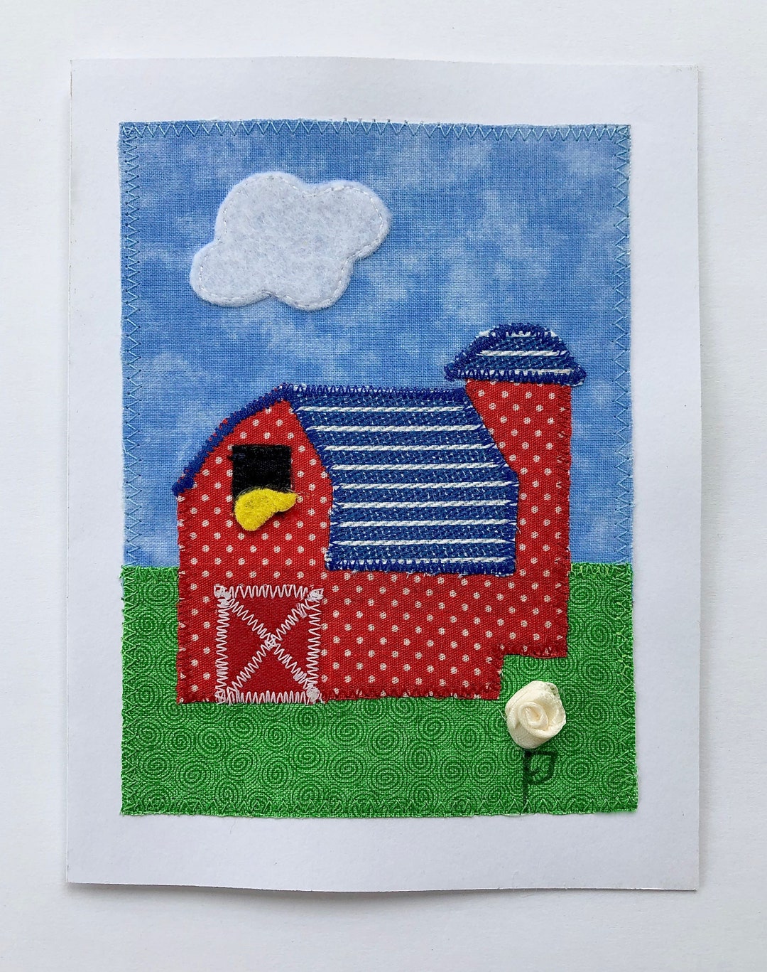 Fabric Barn Card - Etsy