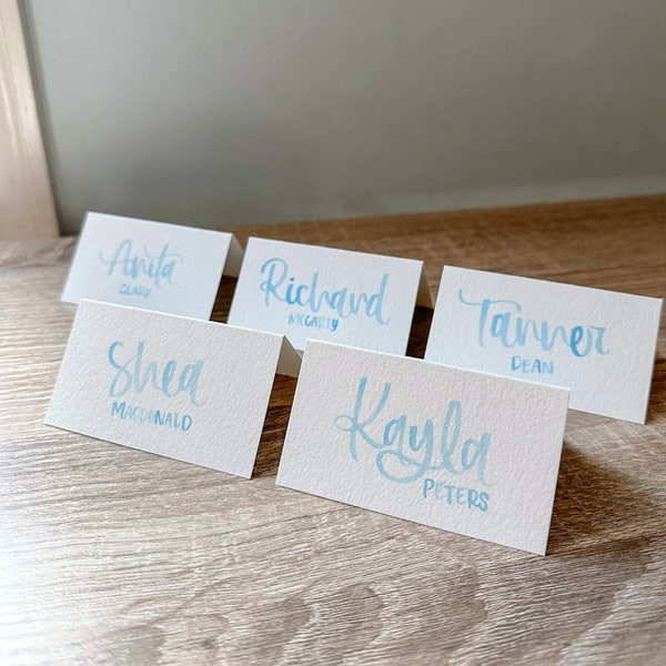 Watercolor Name Card - Etsy