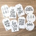 Hand Lettered Holiday Gift Tags | Printable Black and White Set (PDF ...
