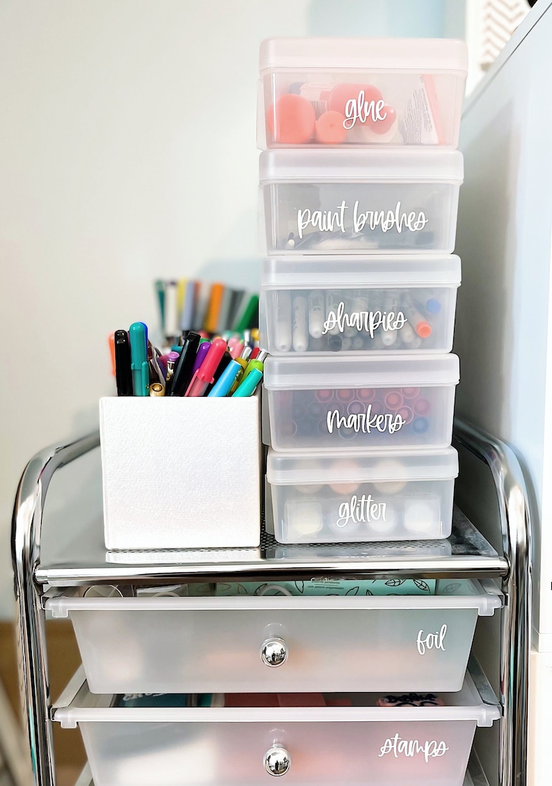 Office & Craft Room Vinyl Storage Labels Arts and Crafts - Etsy