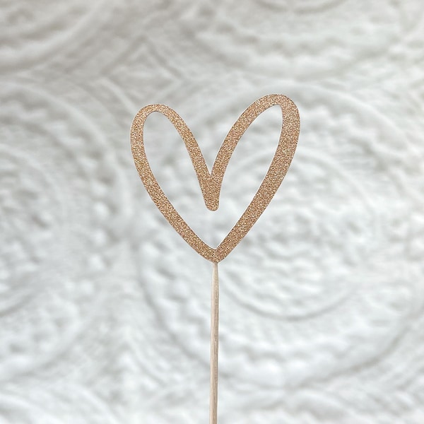 Heart Cupcake Topper - Etsy