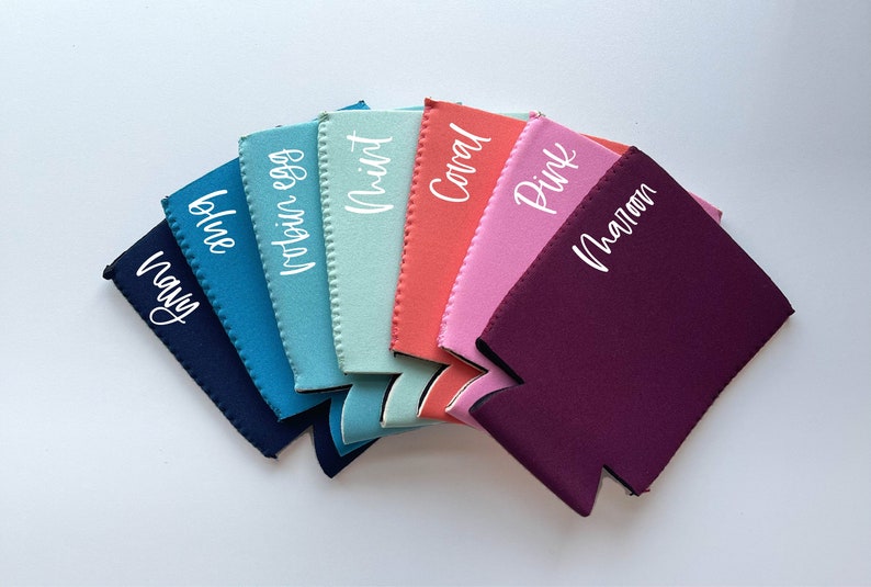 Double Sided | Personalized Can Coolers | Neoprene | Fits Regular and ...