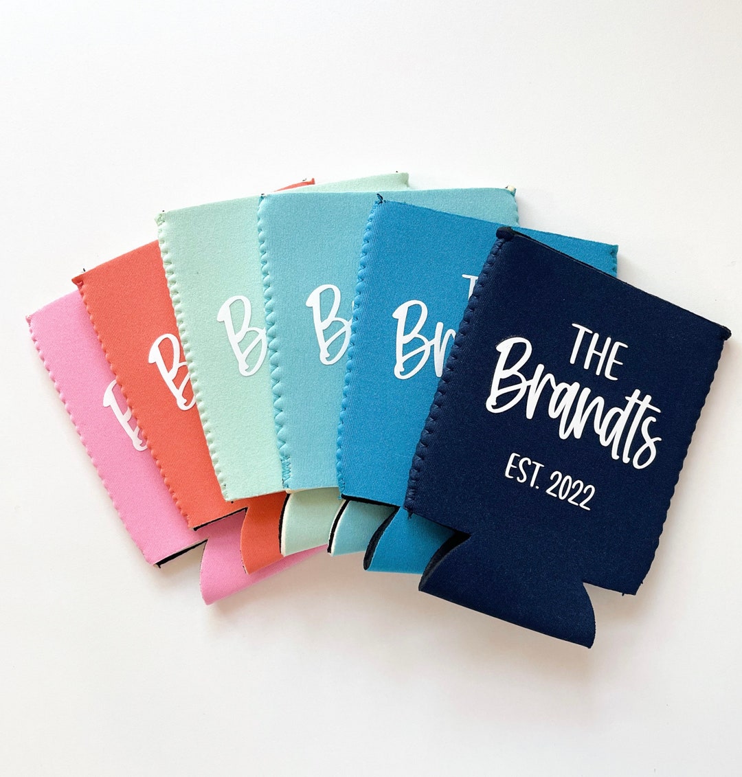 Double Sided | Personalized Can Coolers | Neoprene | Fits Regular and ...