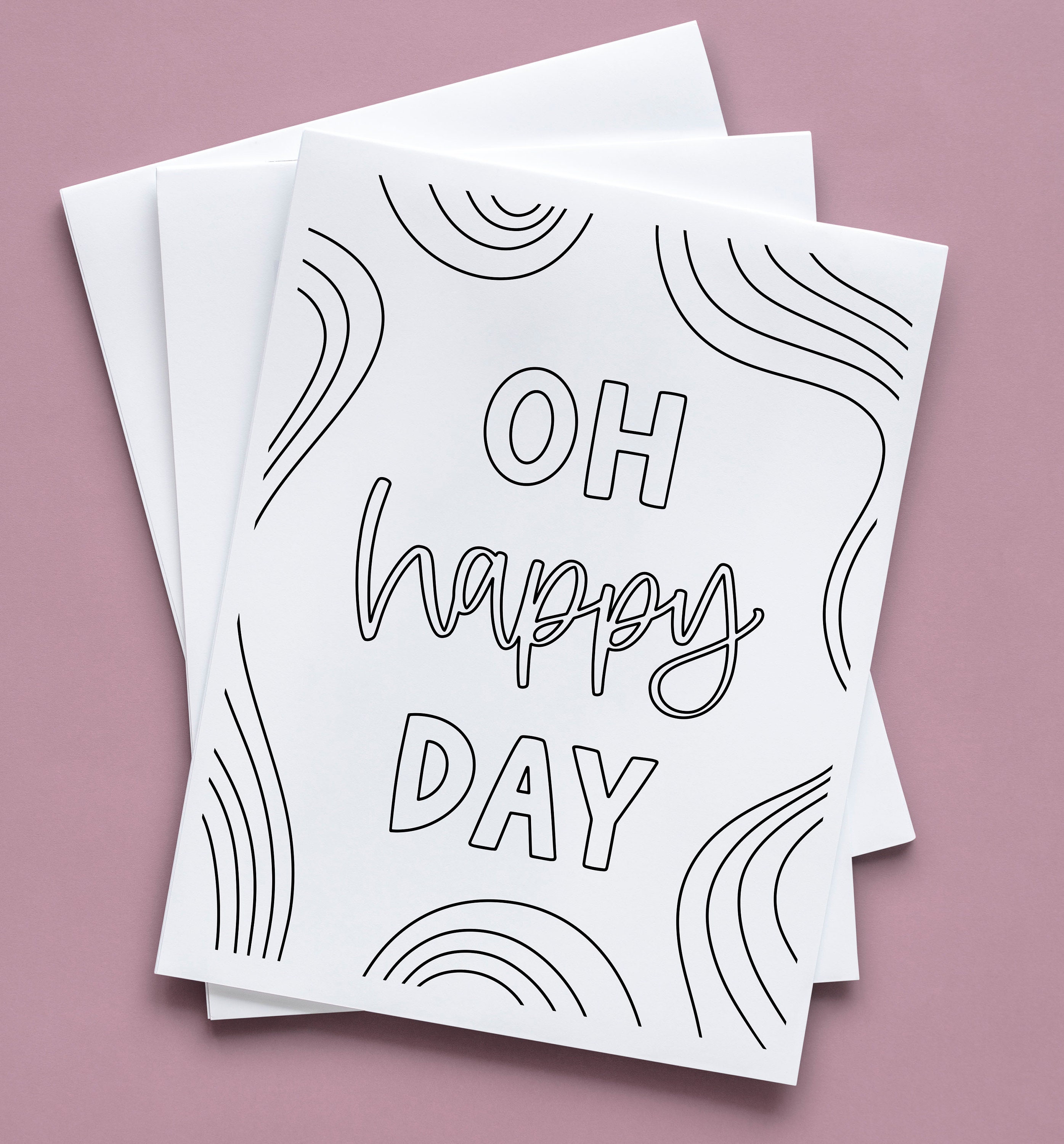 Oh Happy Day Coloring Page Printable Download - Etsy