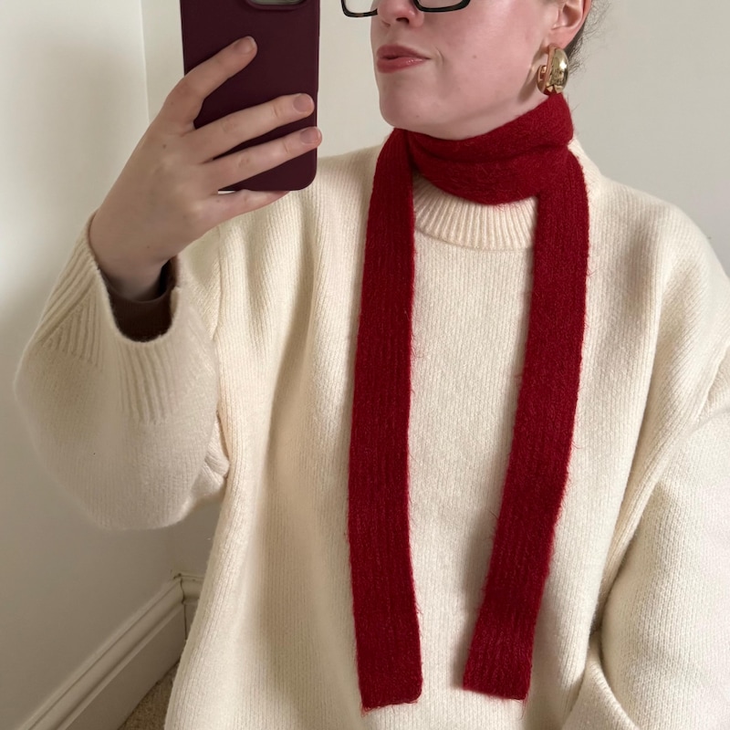 Brick Red Winter Scarf - Etsy