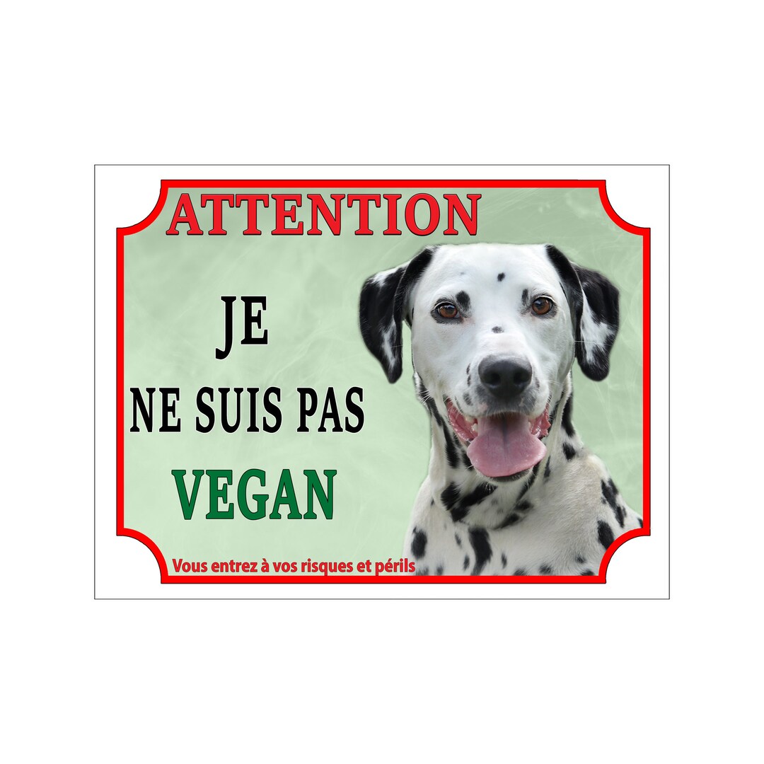 Humor Plaque Warning Weimaraner Dog Not Vegan in Metal Aluminum 15 Cm X ...