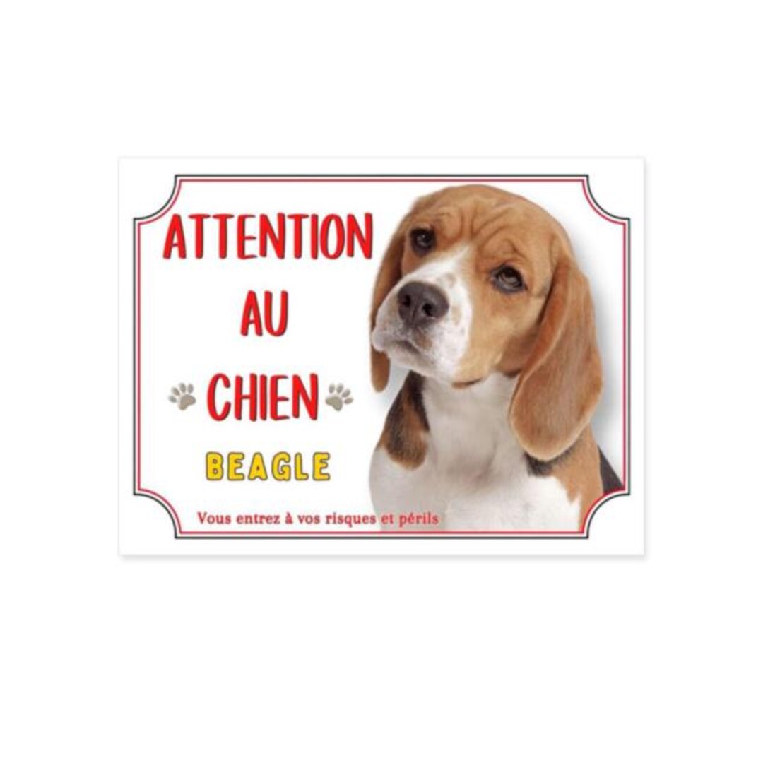 Warning Beagle Dog Sign, Beagle Sign, Stands Guard, Model 2 - Etsy
