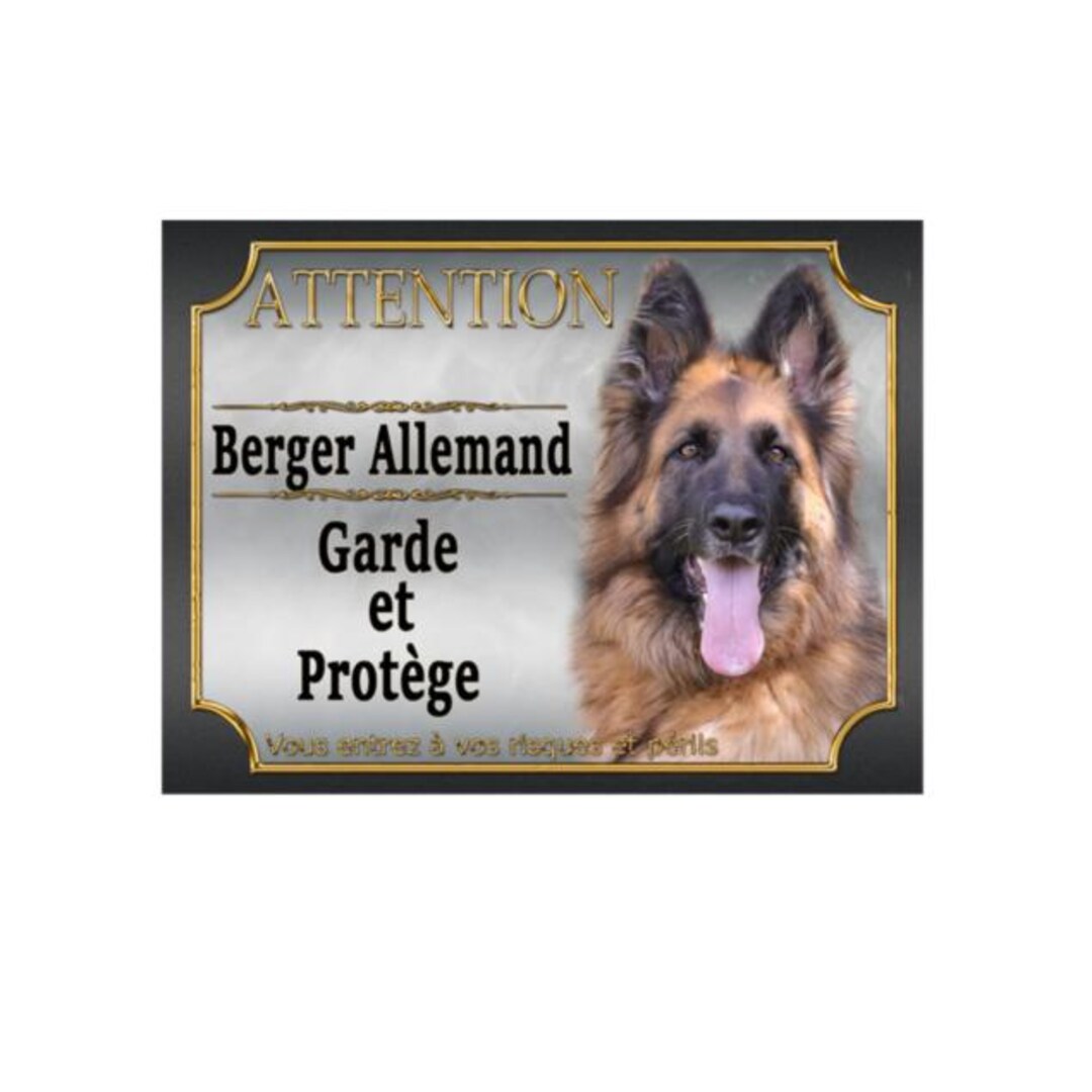 Warning Sign - German Shepherd Dog Guards and Protects - Metal/aluminum ...