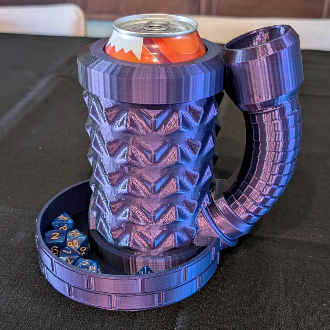Dungeon Master Dice Tower Drink Holder D20 Compatible - Etsy