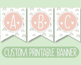 Personalized Name Banner Printable - Etsy