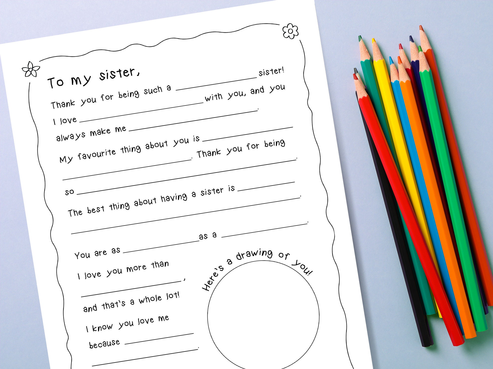 Printable Letter To My Sister Fill In The Blanks Kids Etsy UK printable-letter-to-my-sister-fill-in-the-blanks-kids-etsy-uk