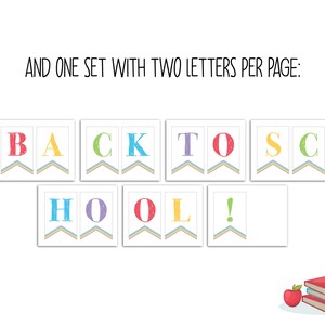 Printable Back to School Banner | Paper Garland | Printable Bunting ...