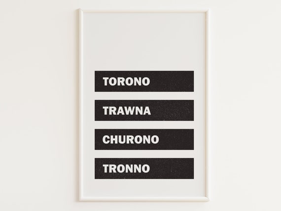 Toronto Pronunciation Print Toronto Wall Art Modern Wall - Etsy Canada