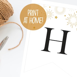Printable Happy New Year Banner | Printable Happy New Year Bunting ...