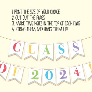 Printable Class of 2024 Banner | Kindergarten Graduation 2024 Banner ...