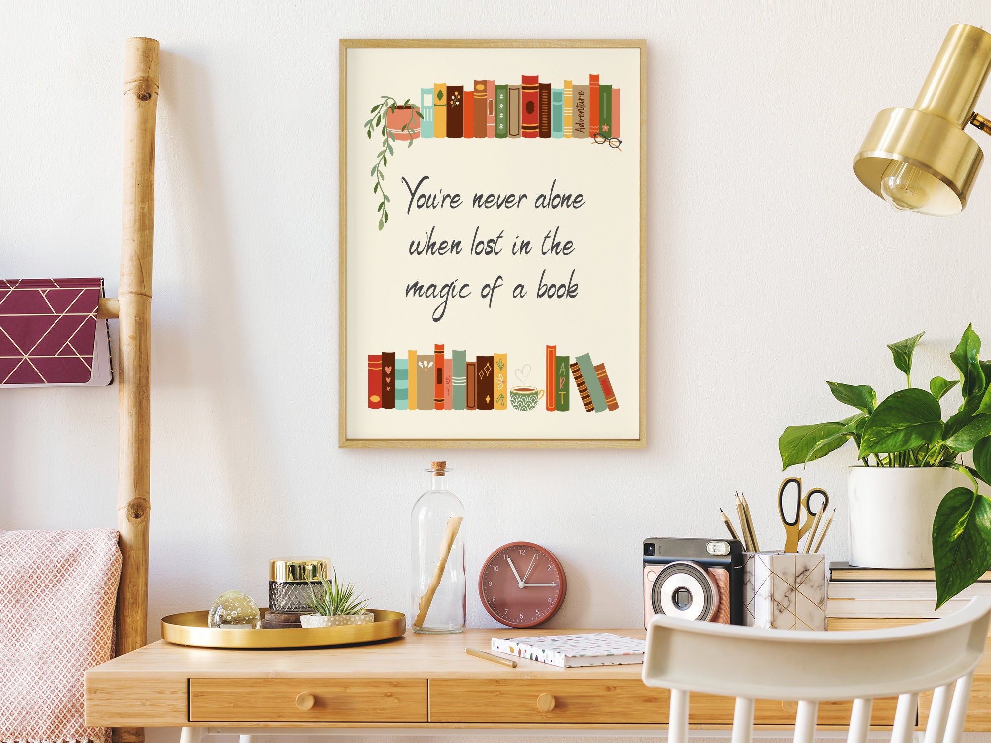 PRINTABLE Reading Print you're Never Alone When | Etsy