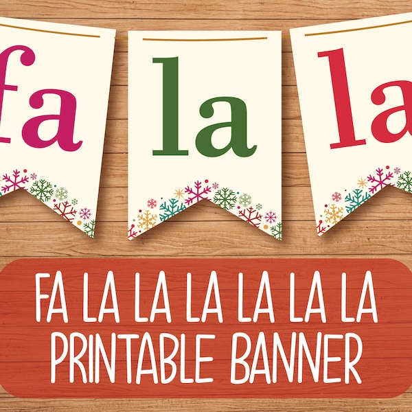 Fa La La Banner - Etsy