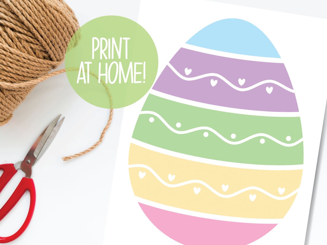 Printable Easter Egg Garland | Printable Easter Egg Banner | Printable ...