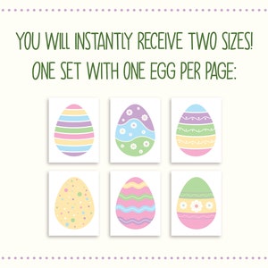 Printable Easter Egg Garland | Printable Easter Egg Banner | Printable ...