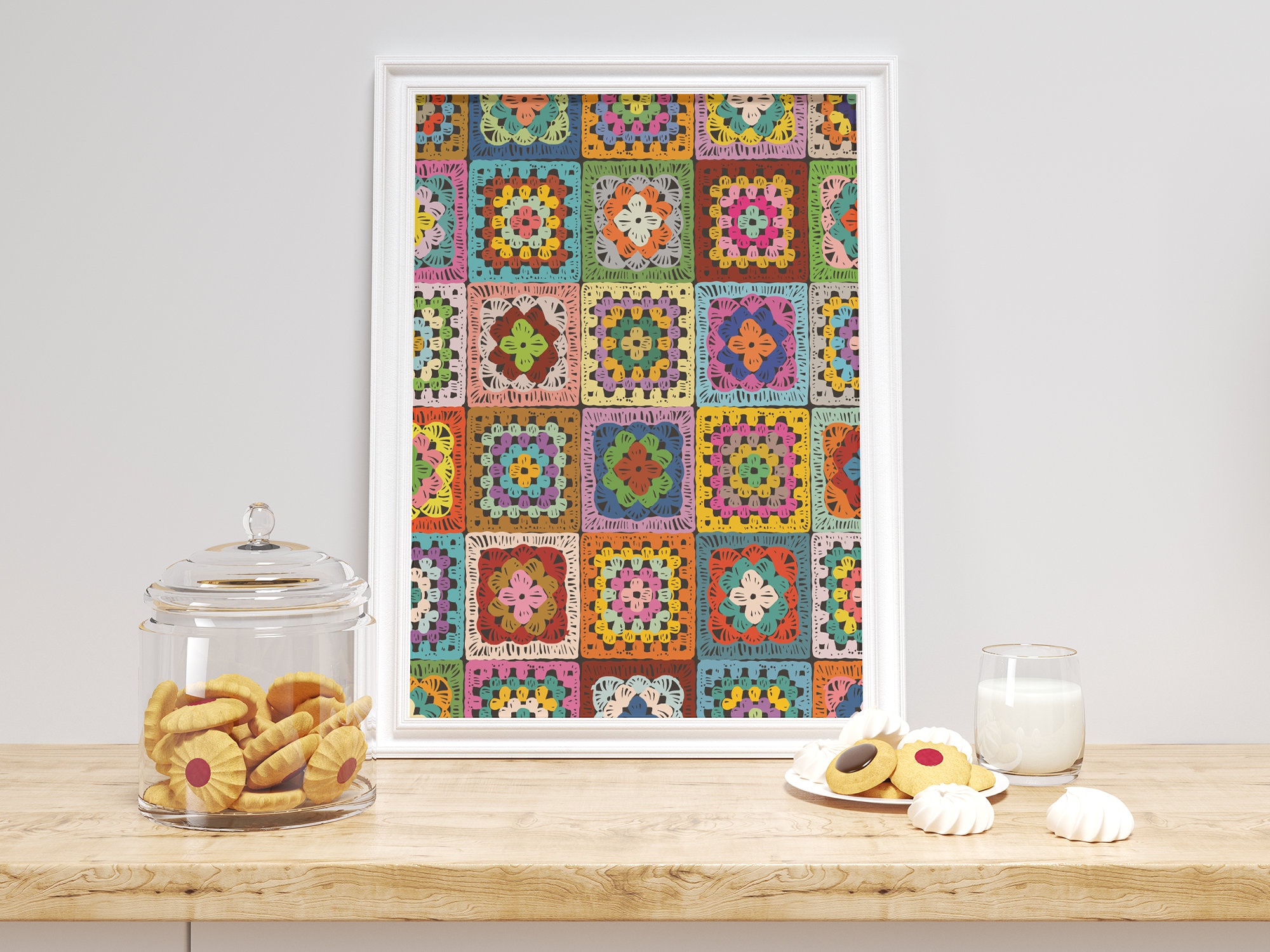 PRINTABLE Crochet Art Print Crochet Poster Granny Square | Etsy