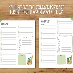 Printable Grocery List | Printable Shopping List | A4 | 8.5x11 | PDF ...