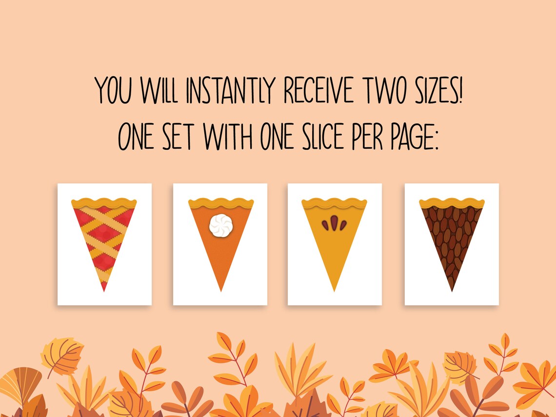 Printable Pie Garland | Pie Banner | Thanksgiving Decorations | Autumn ...