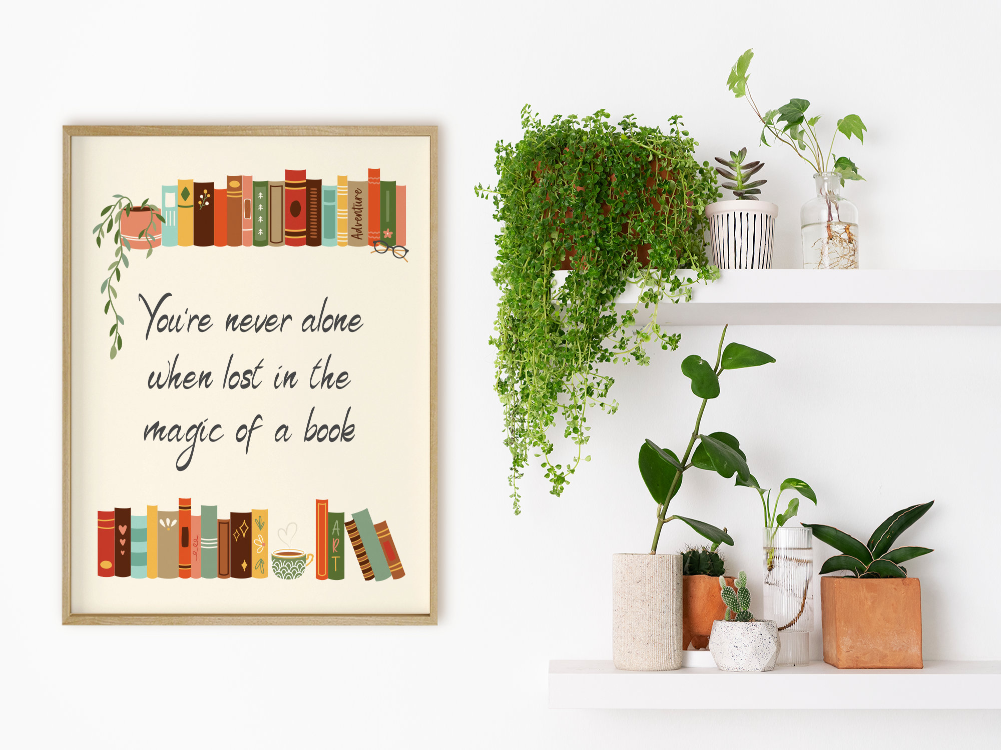 PRINTABLE Reading Print you're Never Alone When | Etsy