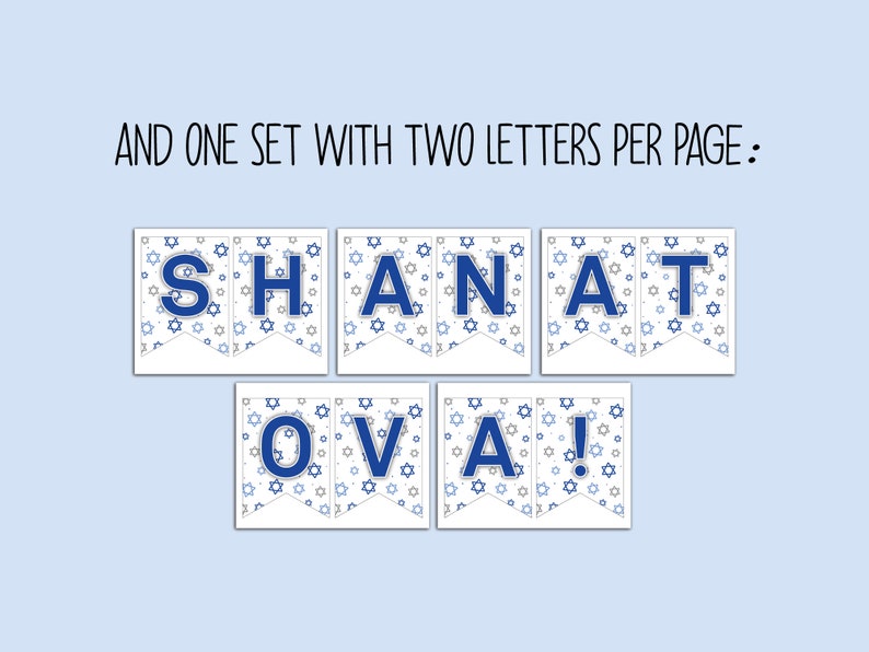 Printable Shana Tova Banner Rosh Hashanah Decorations - Etsy