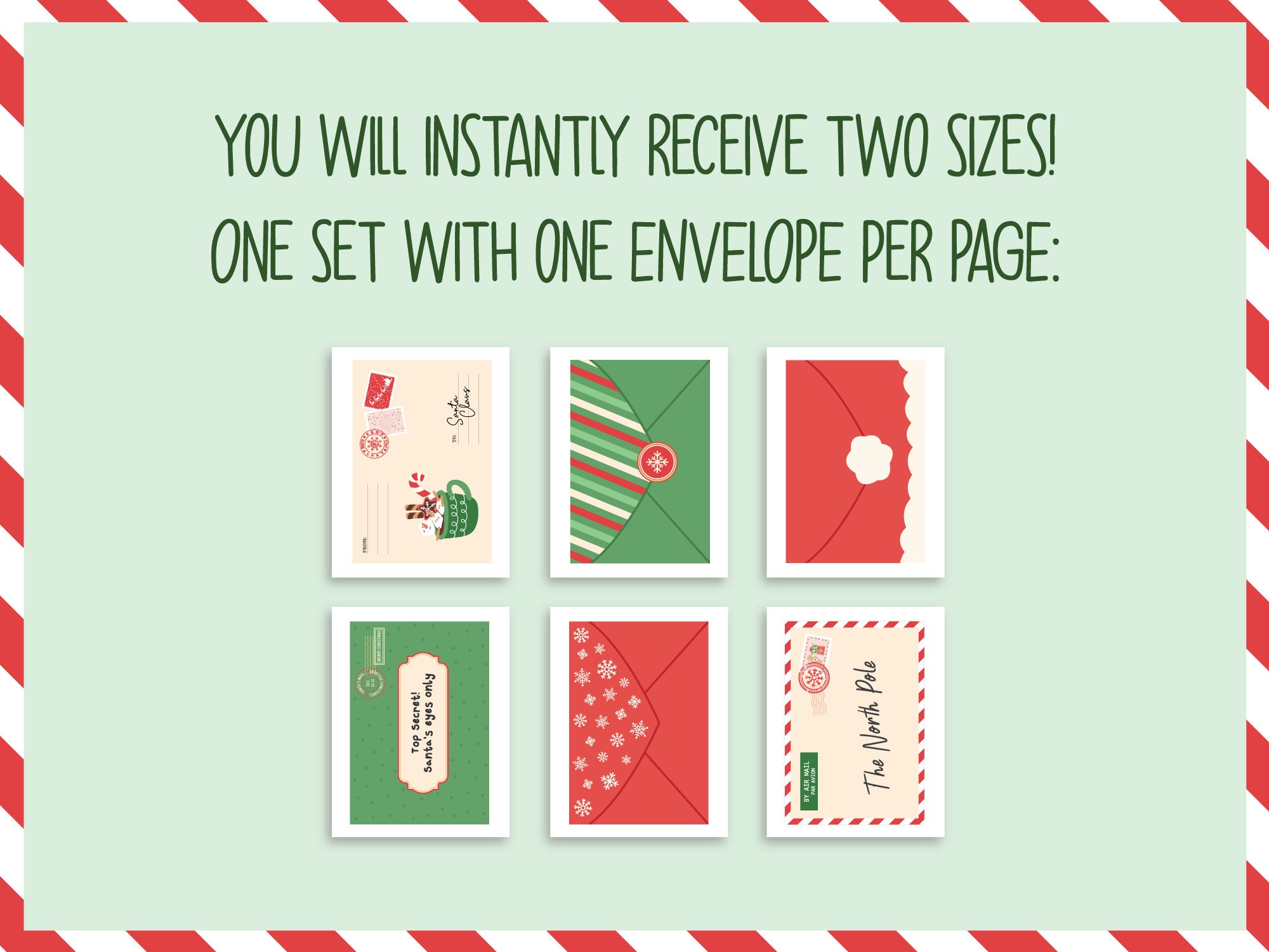 Printable Letters to Santa Garland | Printable Christmas Banner ...