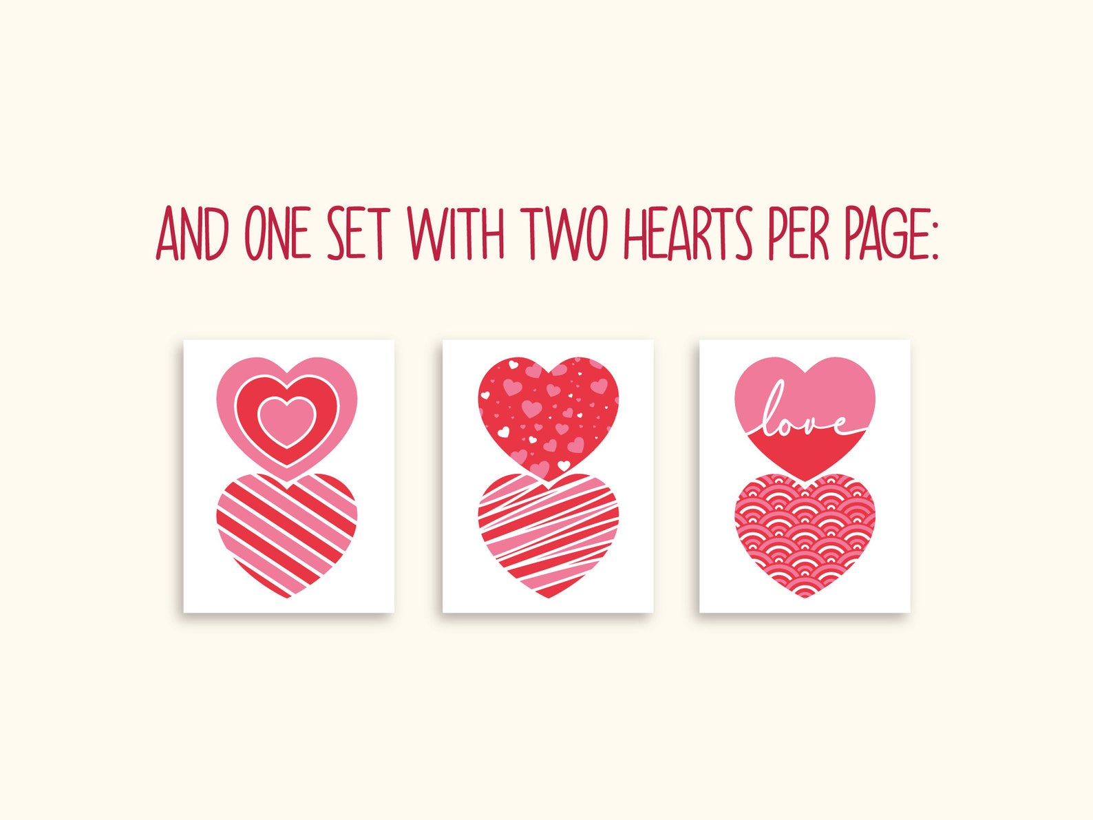 Printable Valentine's Day Banner | Printable Heart Garland | Printable ...