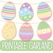 Printable Easter Egg Garland | Printable Easter Egg Banner | Printable ...