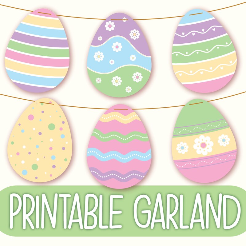Easter Printable Garland - Etsy