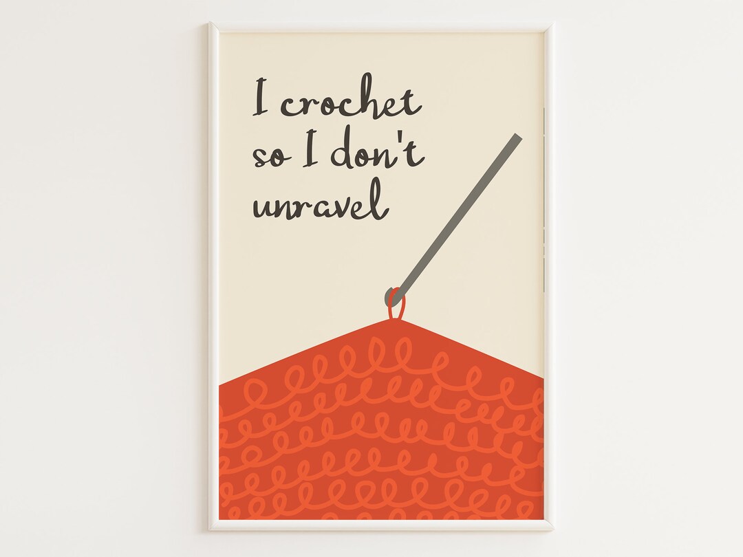 PRINTABLE Crochet Print | Crochet Quote | Craftroom Decor | Gift for ...
