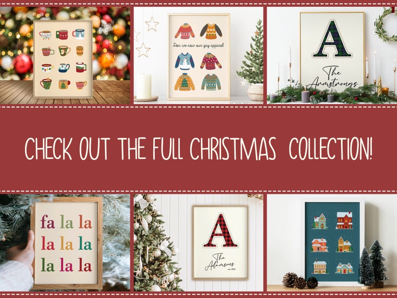 Printable Christmas Banner Printable Christmas Bunting | Etsy