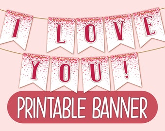 I Love You Banner | Etsy