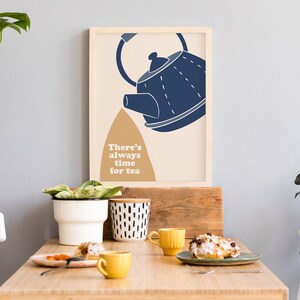 Time for Tea Print | Tea Wall Art | Kitchen Wall Decor | Teapot Print ...