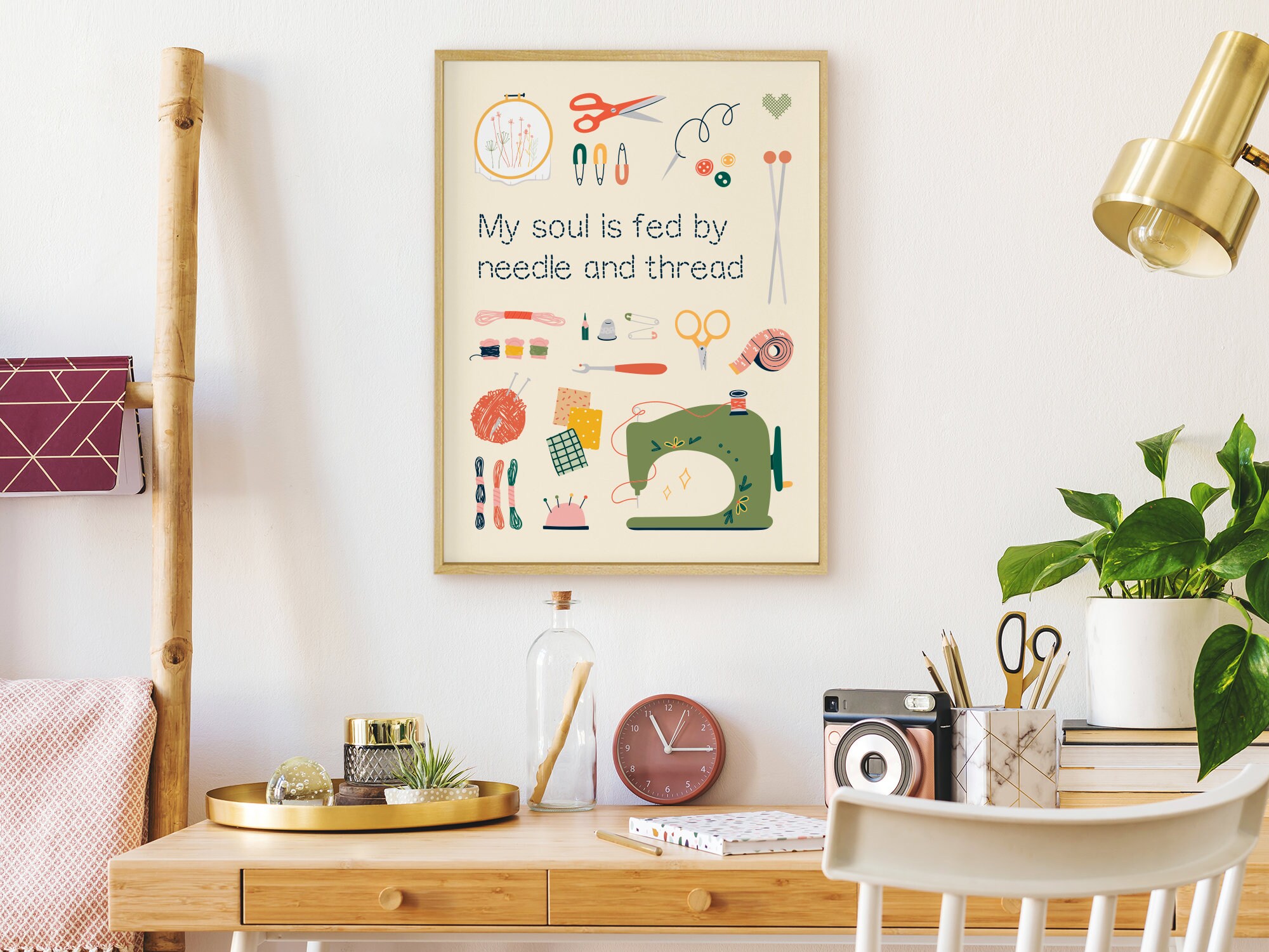 PRINTABLE Sewing Print Printable Sewing Wall Art Retro | Etsy