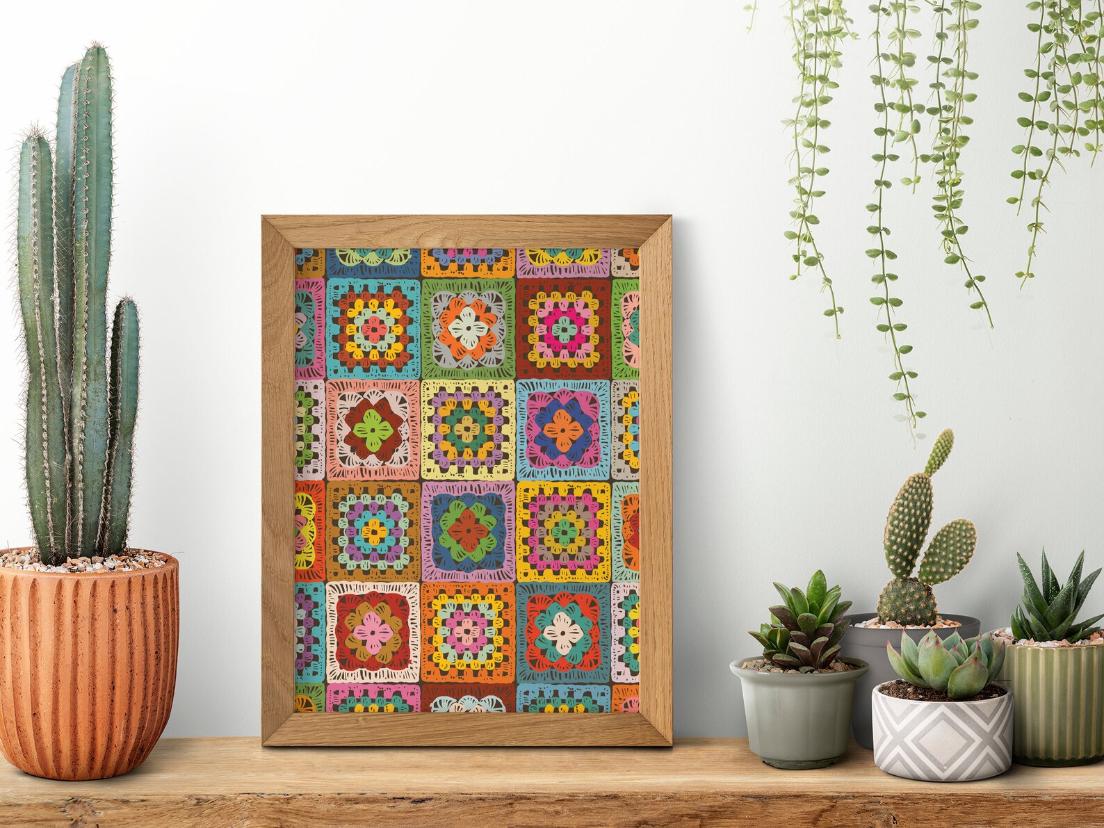 PRINTABLE Crochet Art Print | Crochet Poster | Granny Square Art | Gift ...