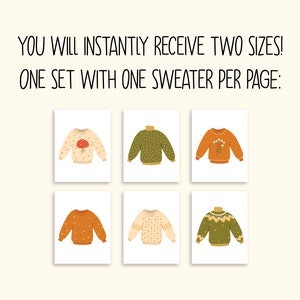 Printable Fall Sweaters Garland | Fall Banner | Thanksgiving ...