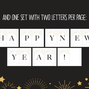 Printable Happy New Year Banner | Printable Happy New Year Bunting ...