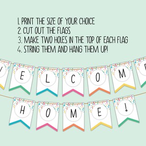 Welcome Home Banner | Welcome Garland | Bunting | Pennants | Printable ...