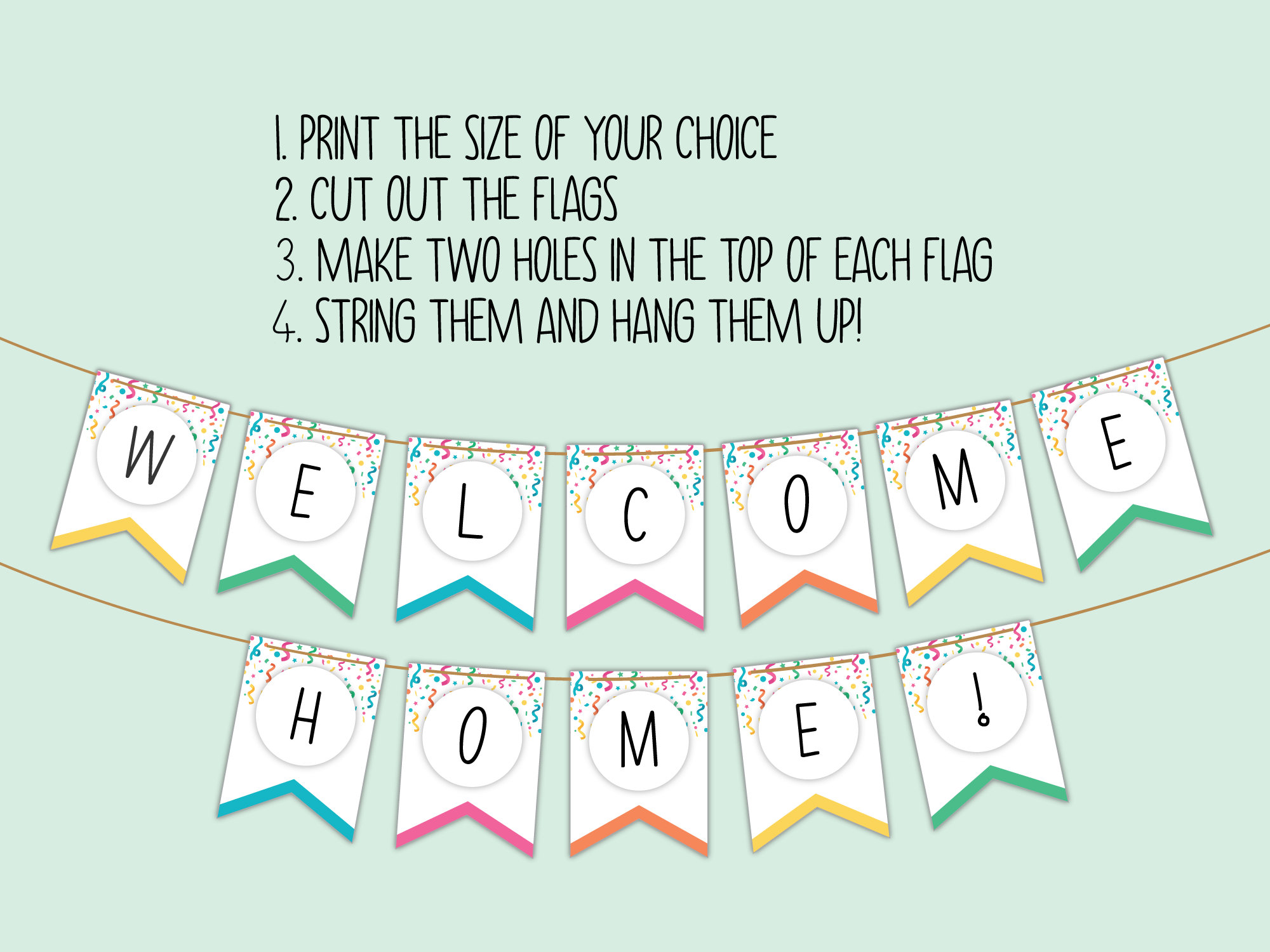 Welcome Home Banner Welcome Garland Bunting Pennants - Etsy