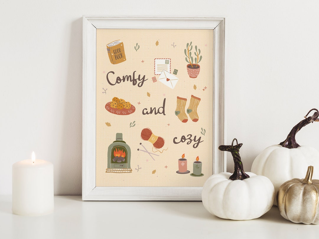 PRINTABLE Comfy and Cozy Print | Printable Autumn Wall Decor ...