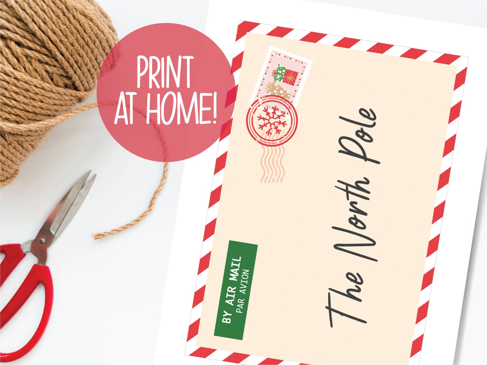 Printable Letters to Santa Garland | Printable Christmas Banner ...