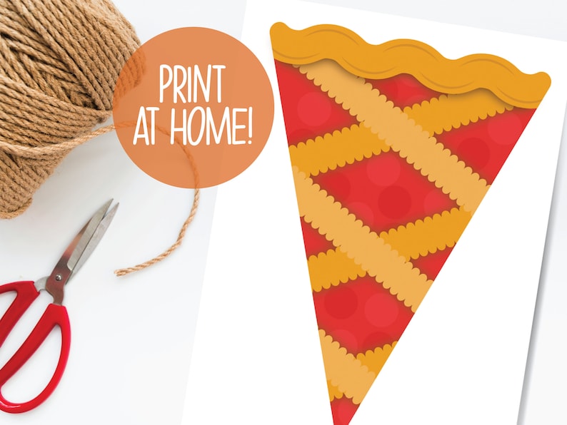 Printable Pie Garland Pie Banner Thanksgiving Decorations - Etsy