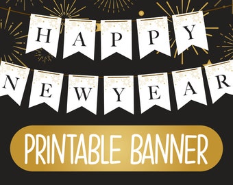 Happy New Year Banner - Etsy