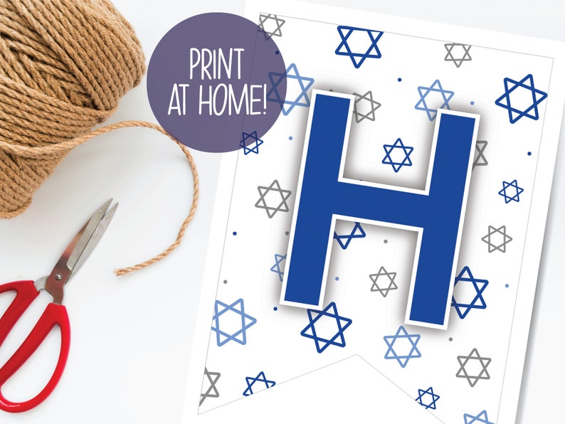 Happy Hanukkah Banner | Printable Hanukkah Bunting | Printable Happy ...