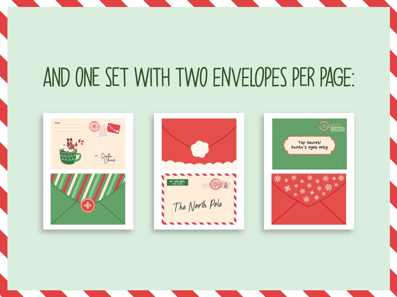Printable Letters to Santa Garland | Printable Christmas Banner ...