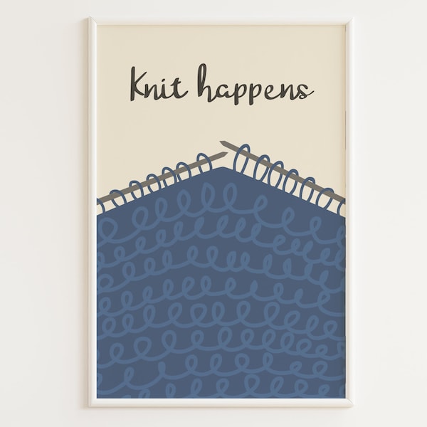 Knitting Poster - Etsy